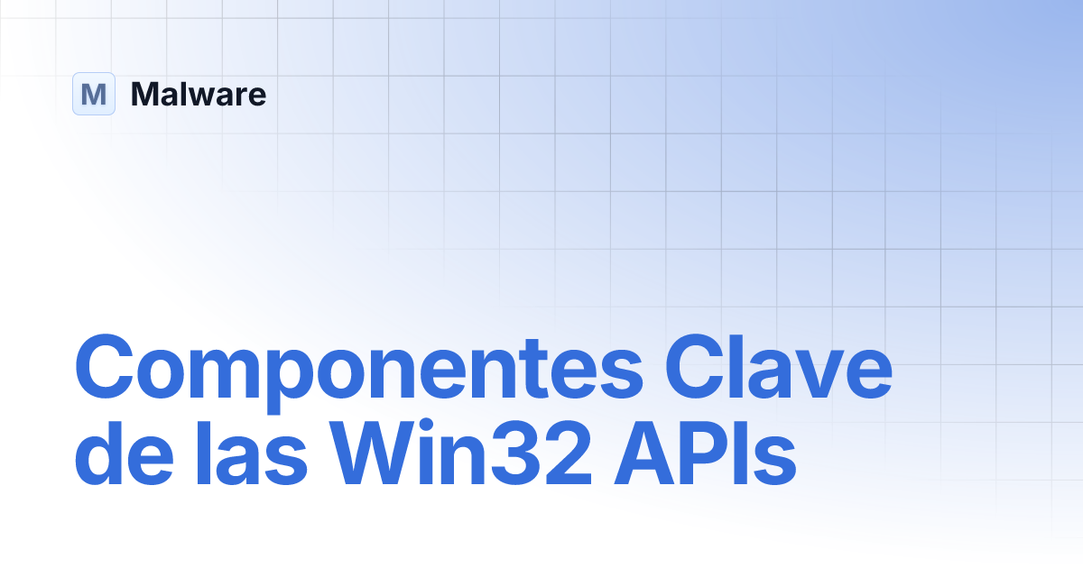 Componentes Clave de las Win32 APIs | Malware